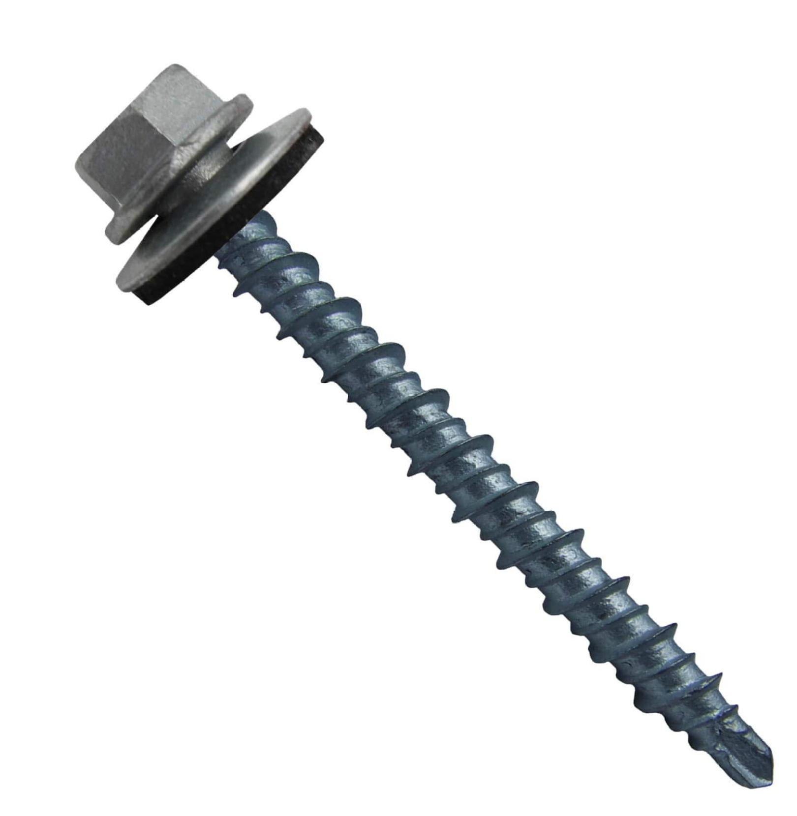Metal Roofing Screws: (250) 10 x 2" NO Paint Galvanized Hex Head Mini ...