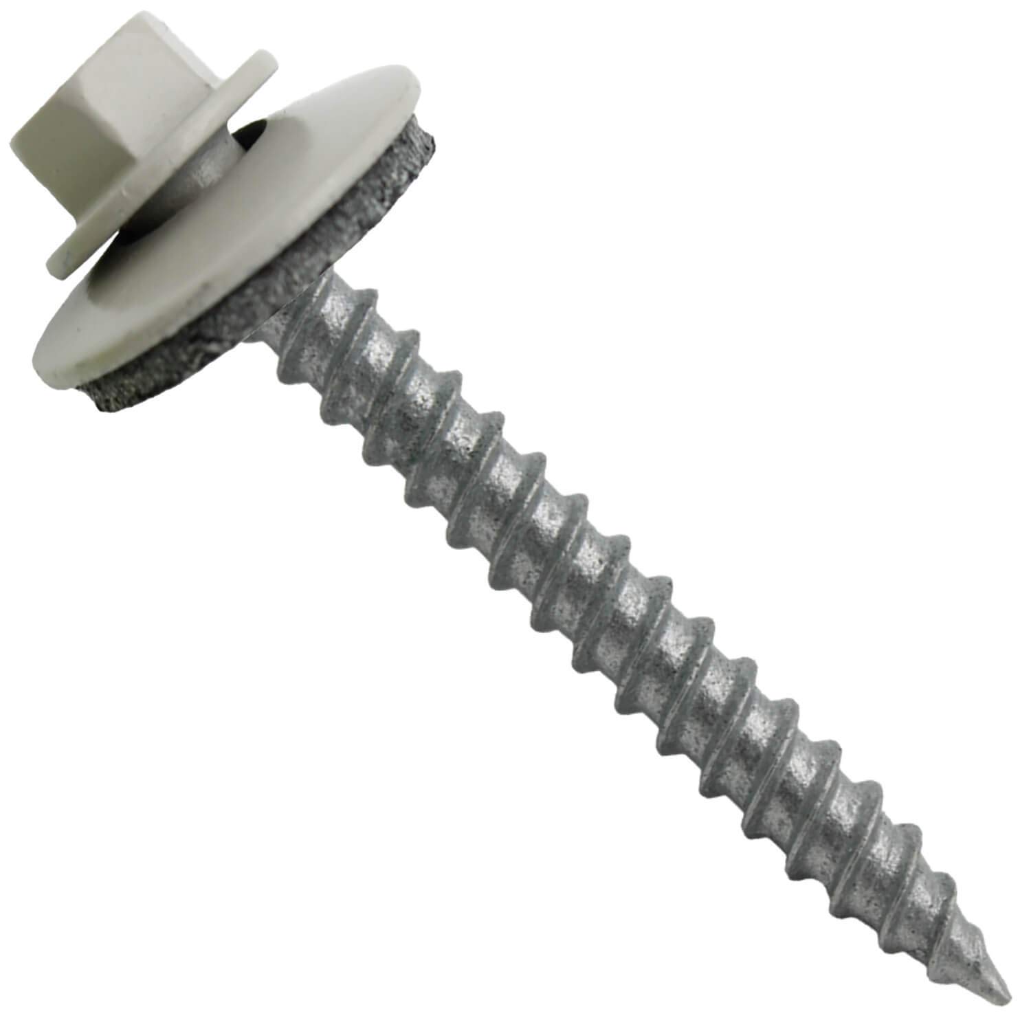 Metal Roofing Screws: (250) 12 x 2 Gray Hex Sheet Metal Roof Screw ...