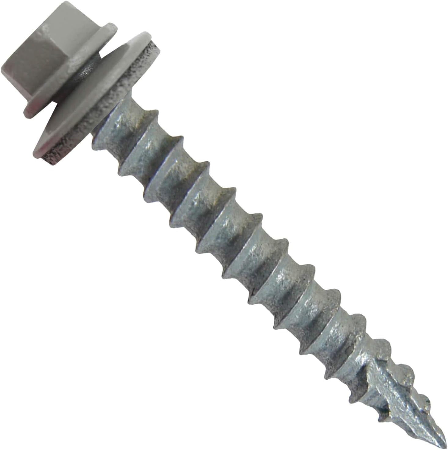 Metal Roofing Screws(250) Screws X 1-1/2" Pewter Gray/Slate Gray Hex ...