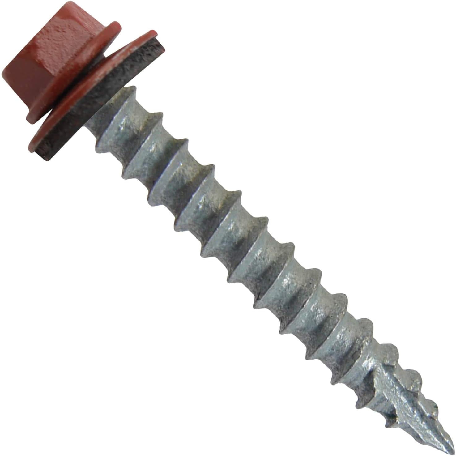 Metal Roofing Screws: (250) Screws X 1-1/2" RED Hex Head Sheet Metal ...