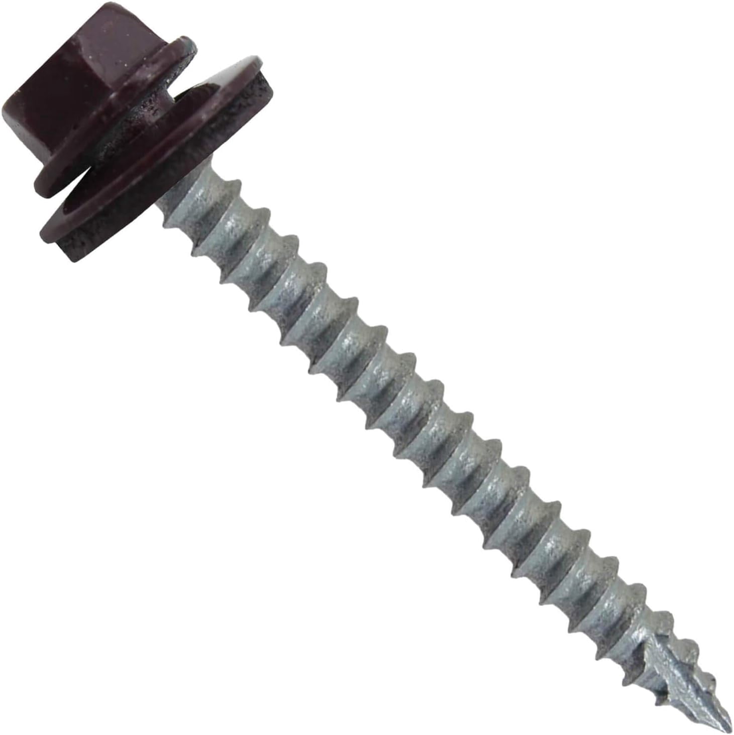 Metal Roofing Screws: (250) Screws x 2-1/2" Burgundy Hex Head Sheet ...