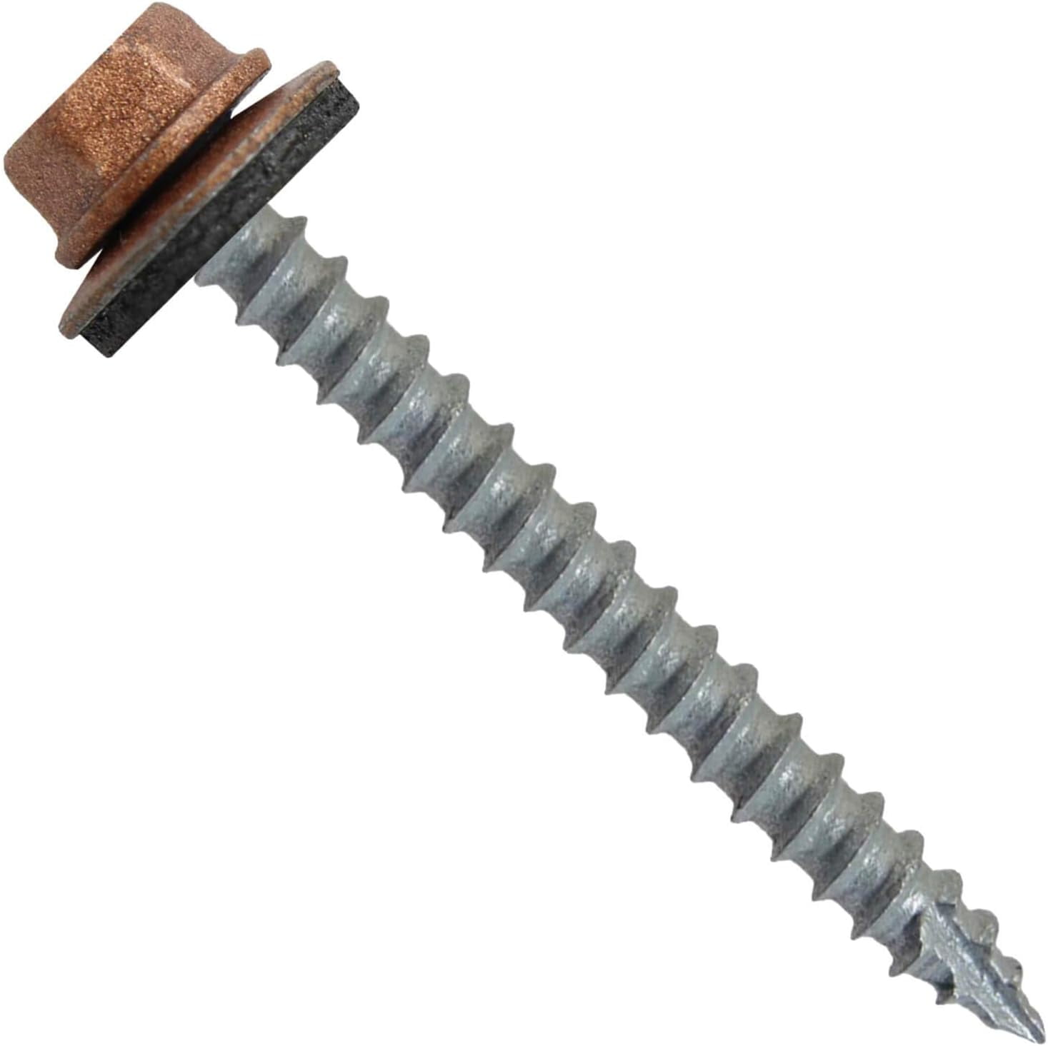 Metal Roofing Screws: (250) Screws X 2-1/2" Copper Hex Head Sheet Metal ...