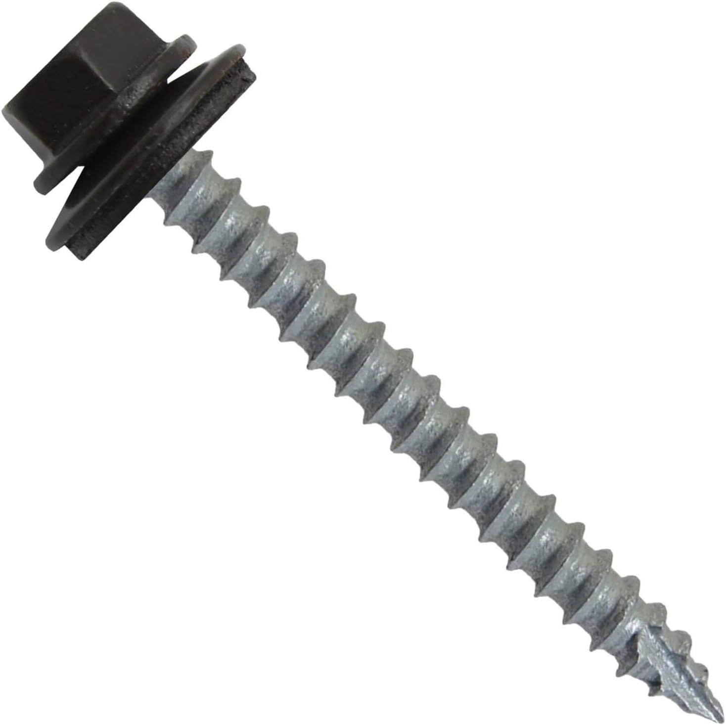 Metal Roofing Screws: (250) Screws X 2-1/2" Dark Bronze Hex Head Sheet ...