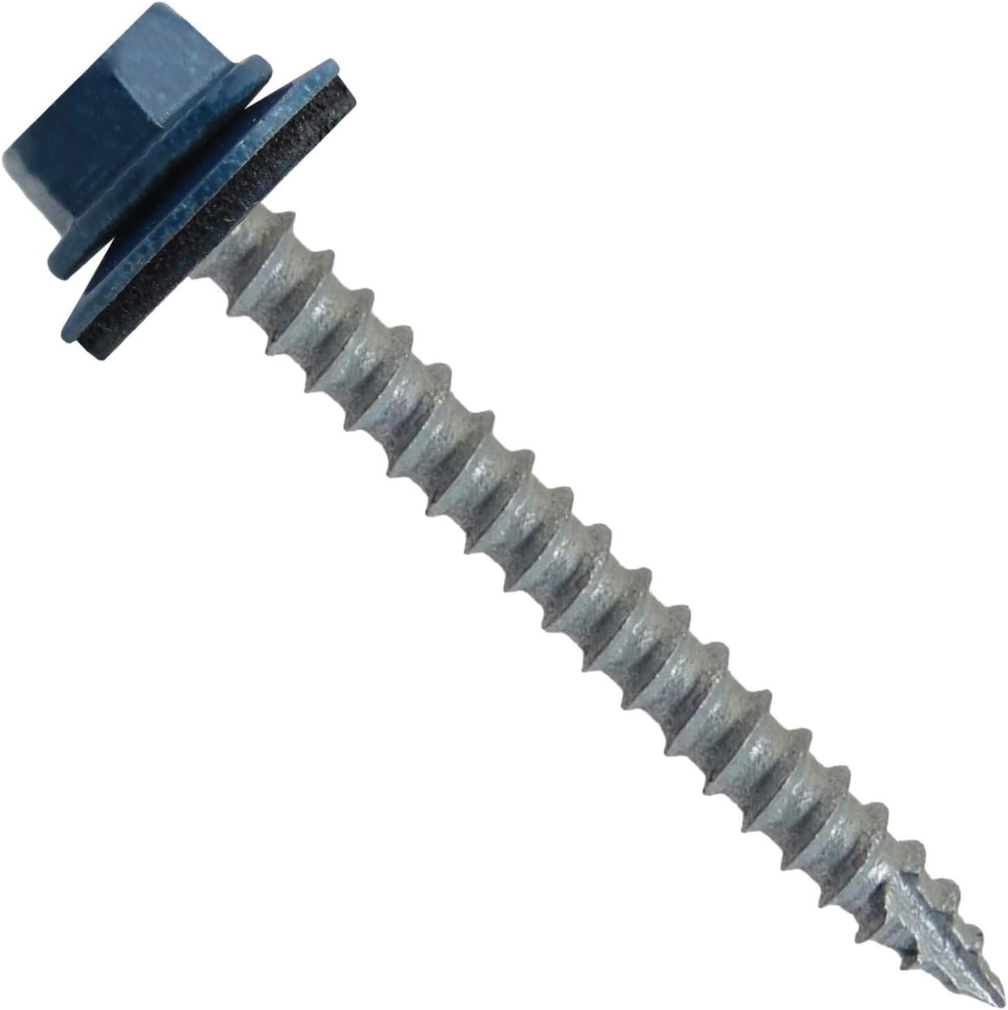 Metal Roofing Screws: (250) Screws X 2-1/2" Heron Blue Hex Head Sheet ...