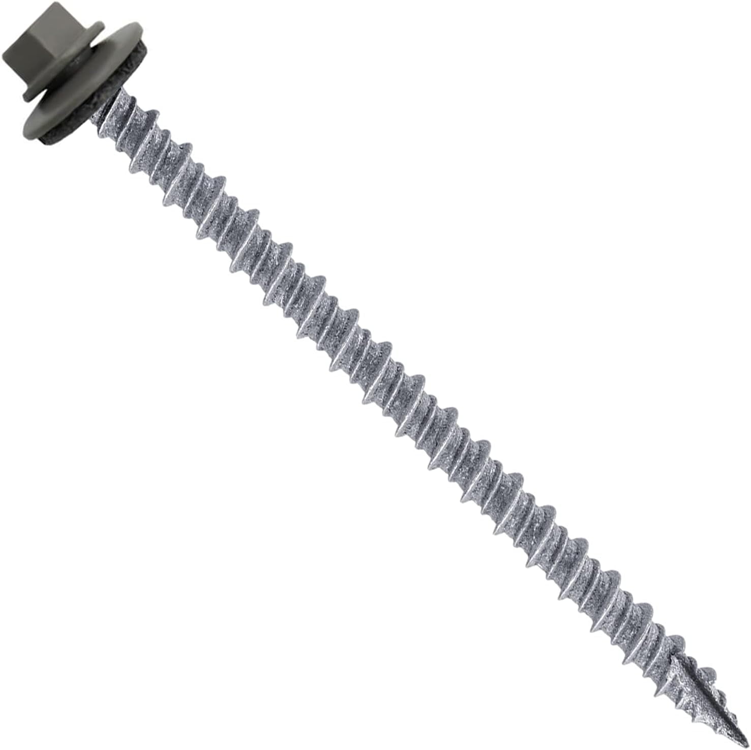Metal Roofing Screws: (250) Screws X 3" Pewter Gray/Slate Gray Hex Head ...