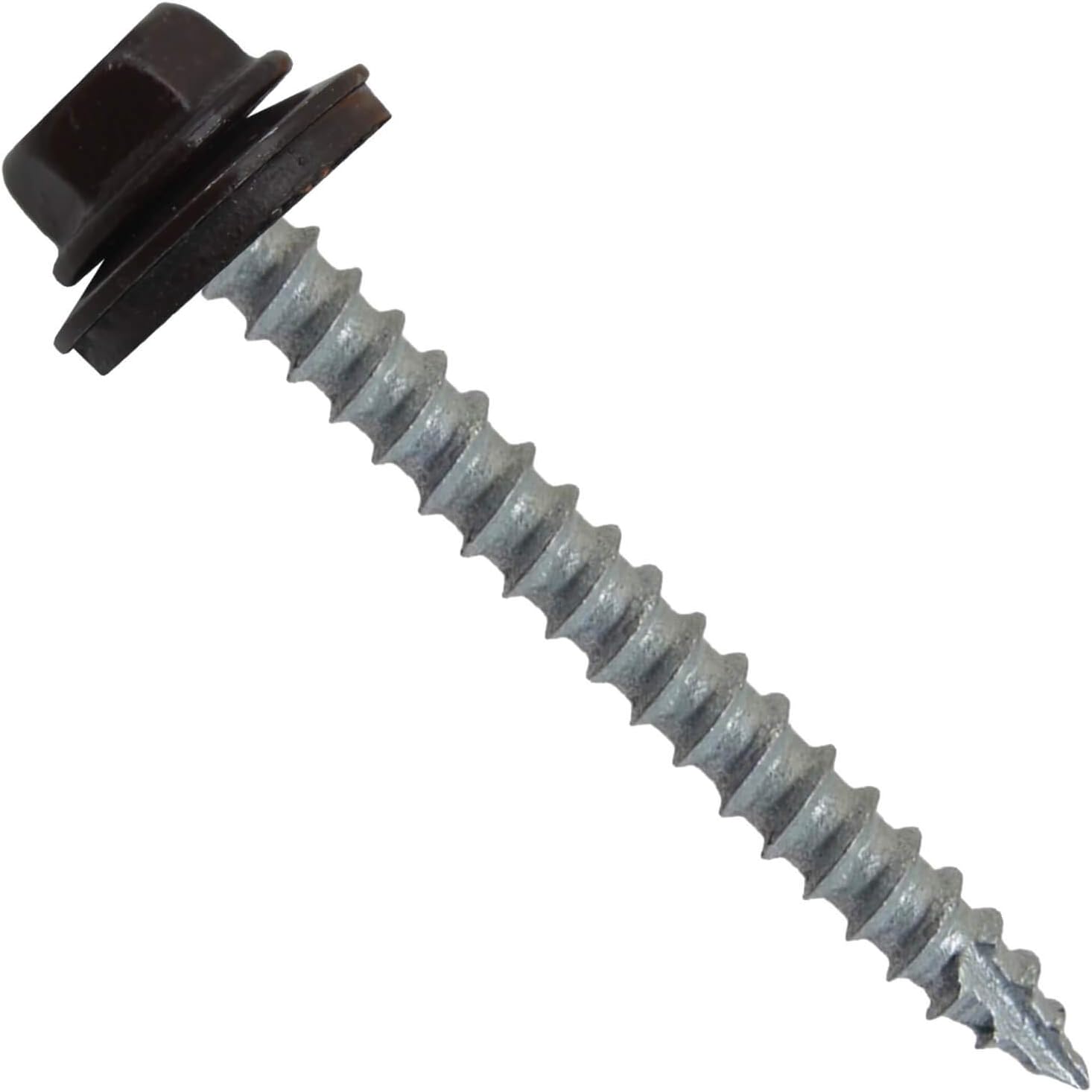Metal Roofing Screws: (250) Screws x 2-1/2" Dark Brown Hex Head Sheet ...