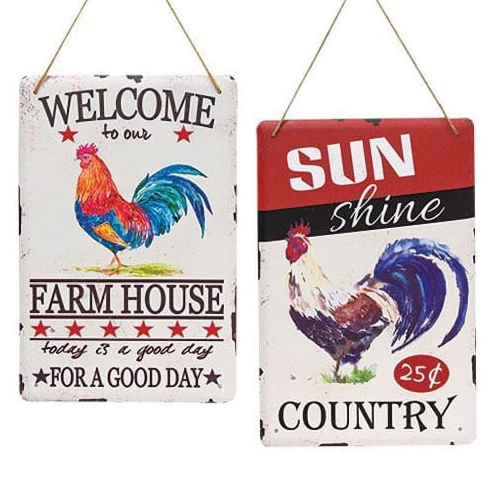 *Metal Rooster Sign 2 Assortment - Walmart.com