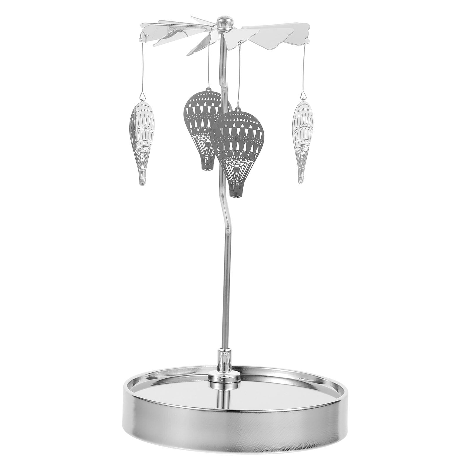 Raindrops Silver Rotary Candle Holder Rotating Candlestick Decorative ...