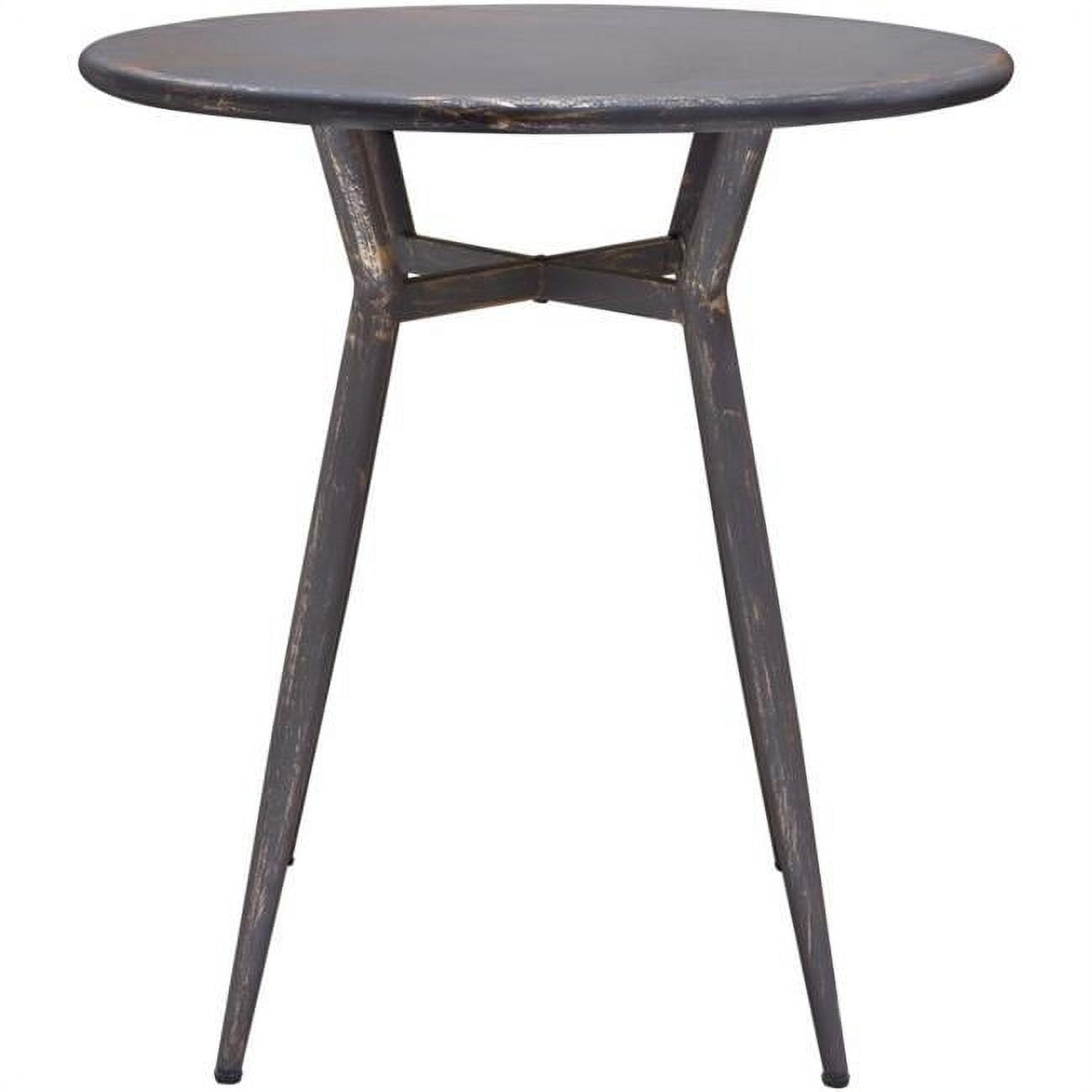 Metal Round Bar Height Table with Cross Support Braces and Tapered ...