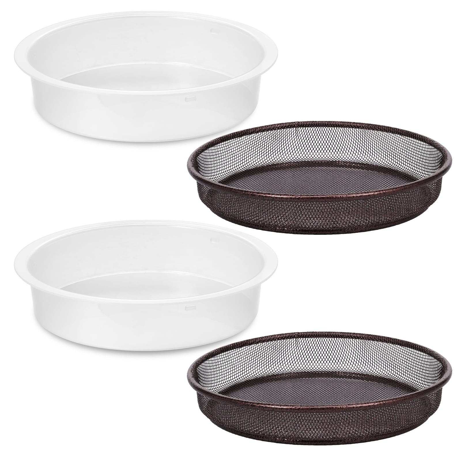 Metal Round Bird Feeders Tray Kit Versatile Easy to Clean Wild Birds ...