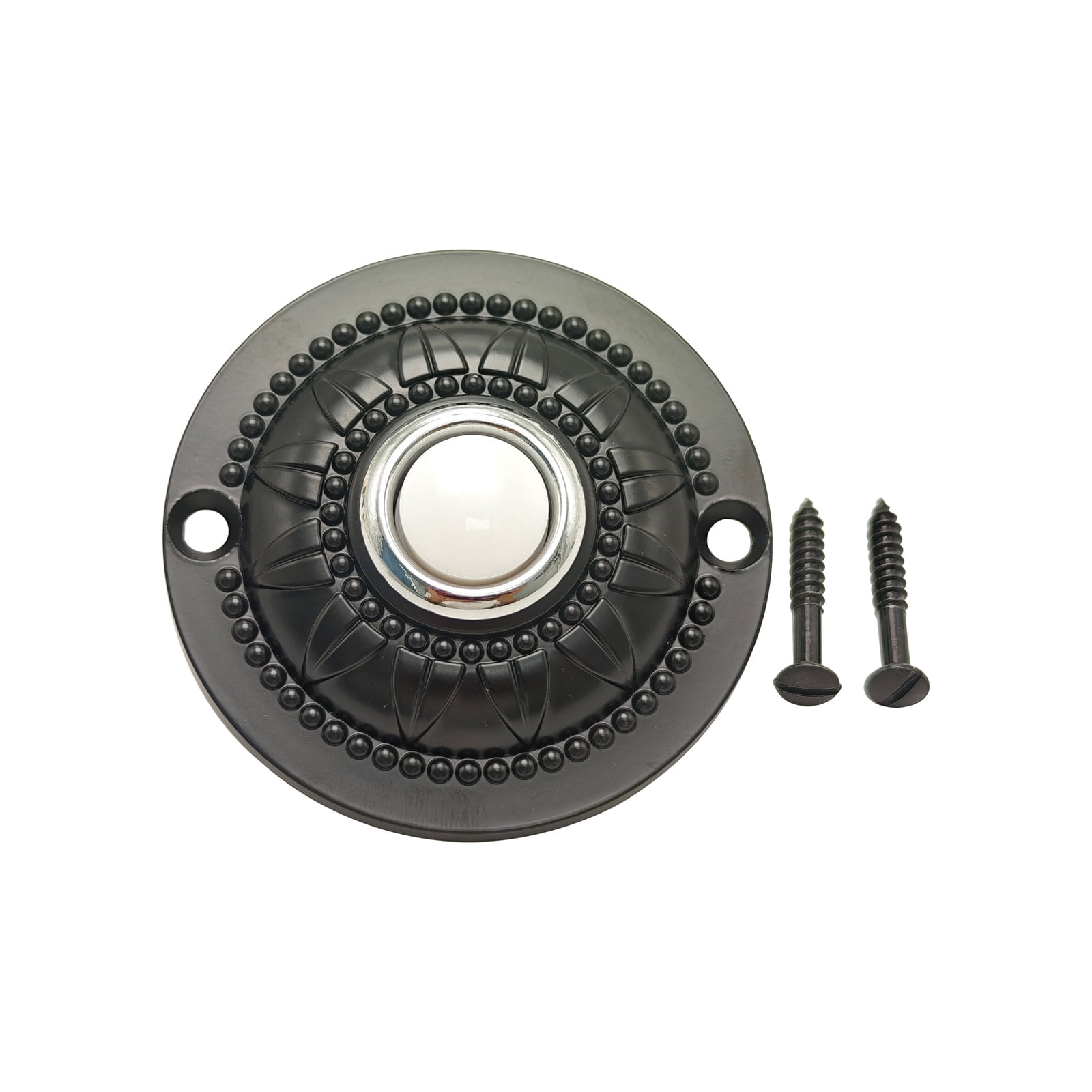 Metal Round Doorbell Push Button Weatherproof Metal Finish Lighted ...