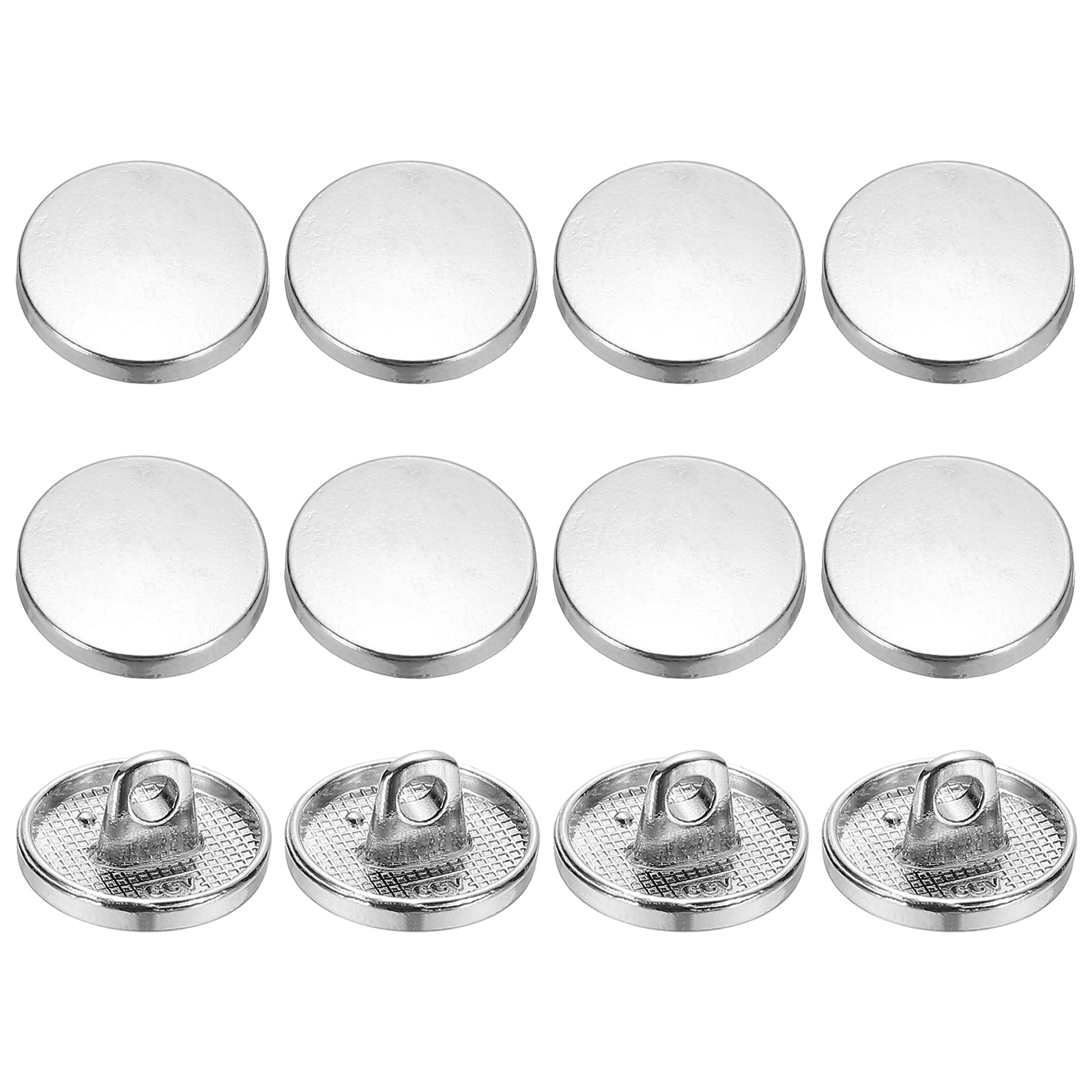 Metal Round Flat Buttons, Round Shaped Sewing Buttons for Men Women ...