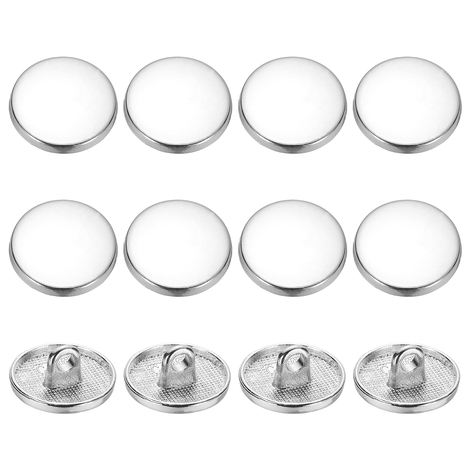 Metal Round Flat Buttons, Round Shaped Sewing Buttons for Men Women ...
