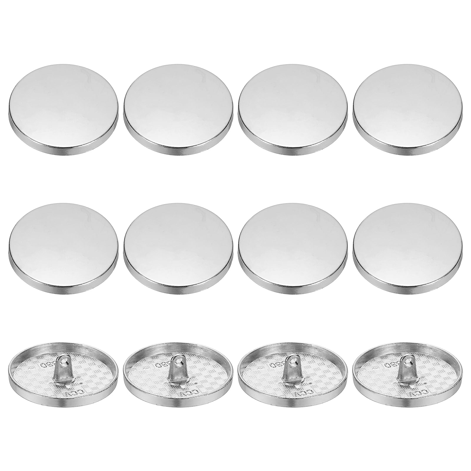 Metal Round Flat Buttons, Round Shaped Sewing Buttons for Men Women ...