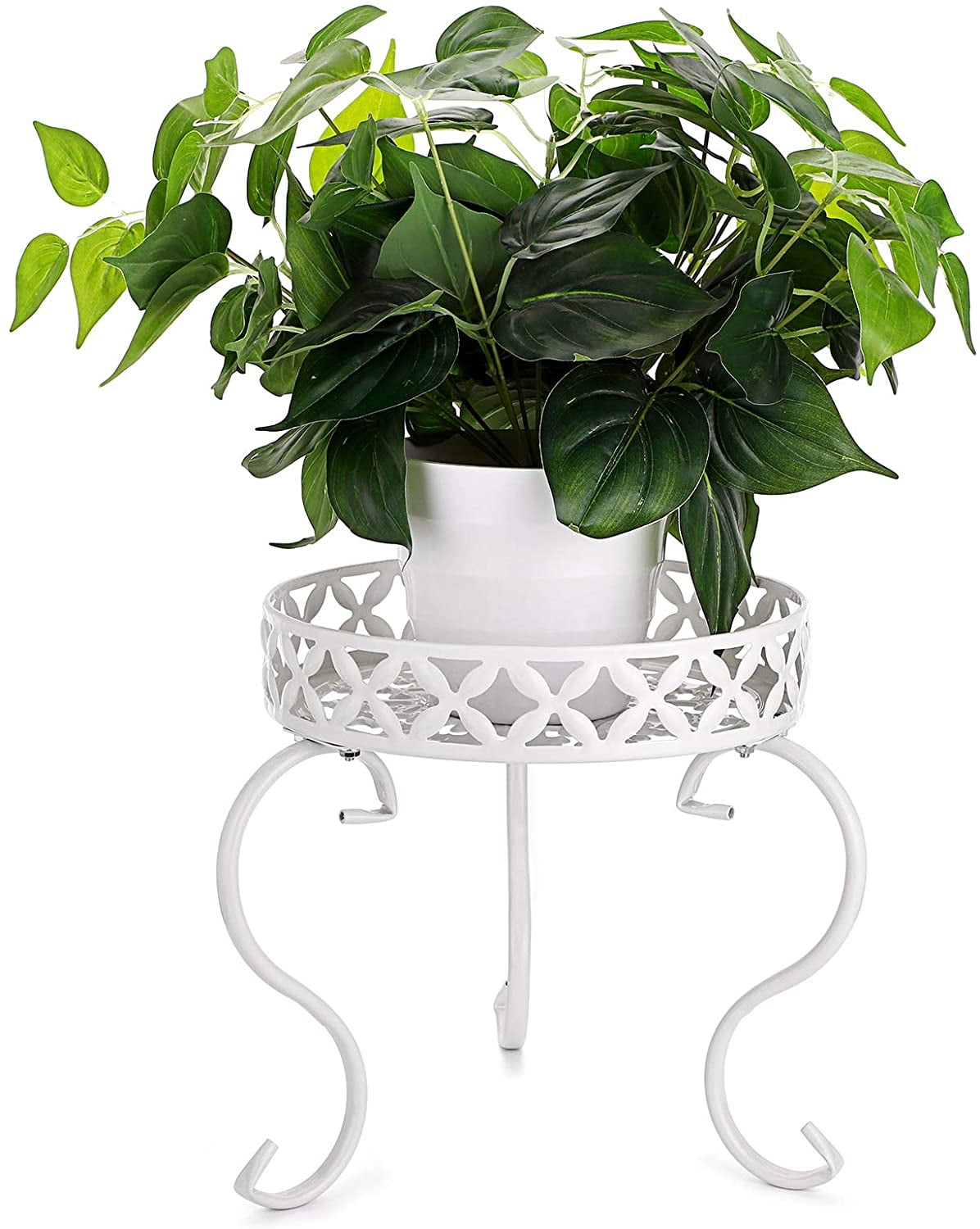Metal Round Plant Stand Rustproof Iron Flower Pot Holder, Indoor ...