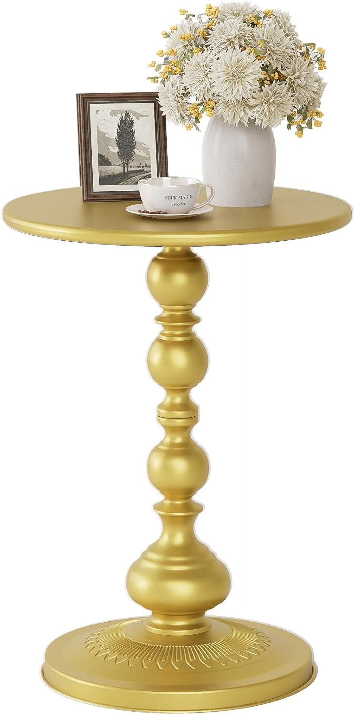 Metal Round Side Table, Small Drink Table for Small Spaces, Matte Modern Accent End Tables ...