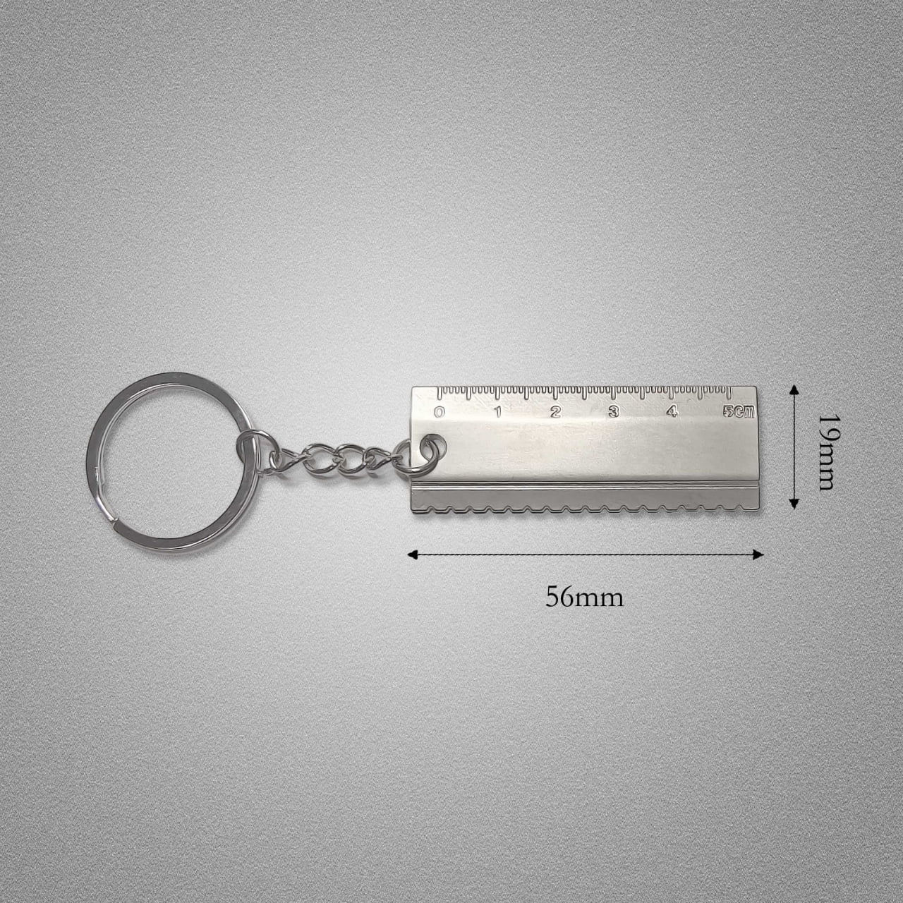 Metal Ruler Keychain, 5cm, Silver - Walmart.com