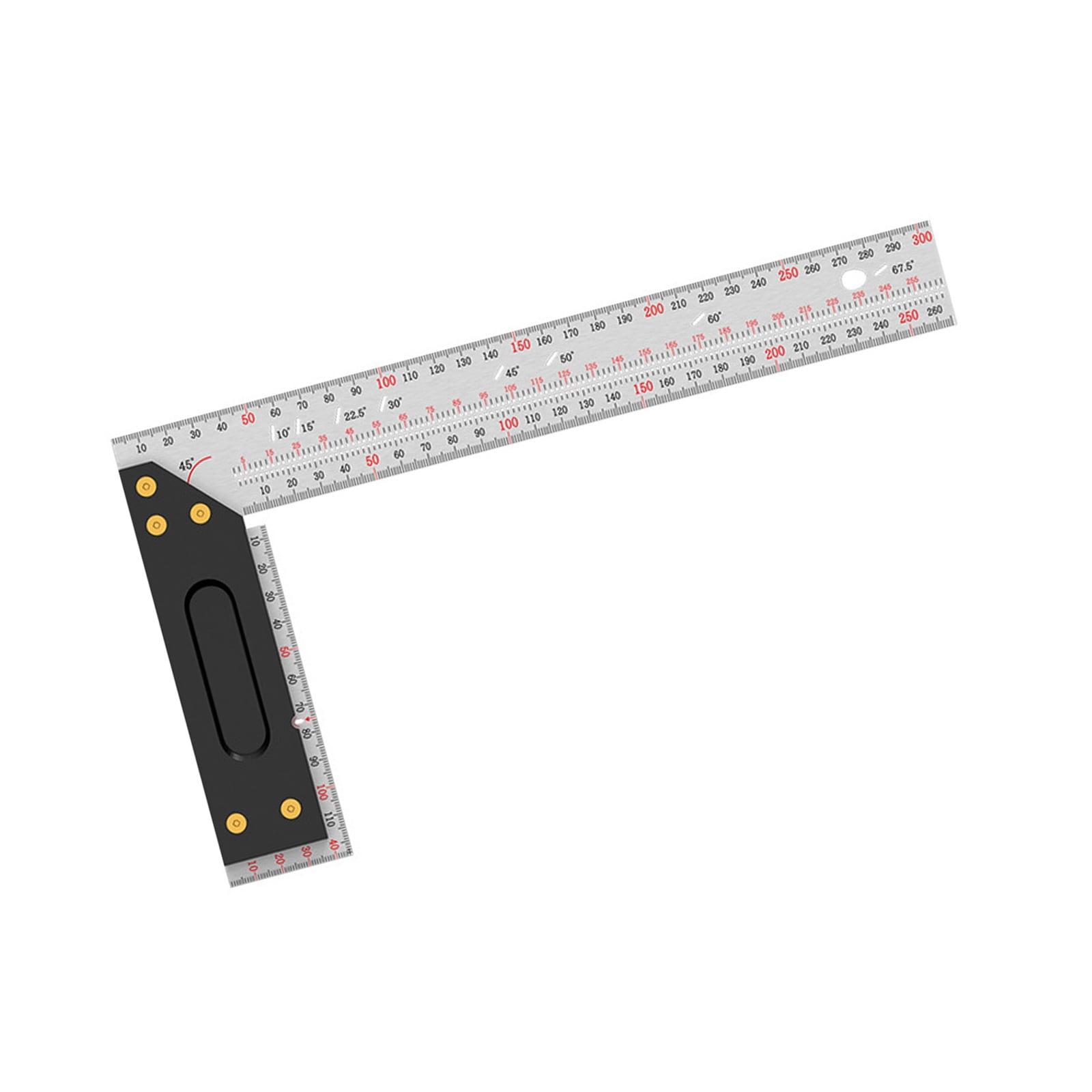 Metal Ruler with Clear Scales for Carpentry, Crafting & Construction ...