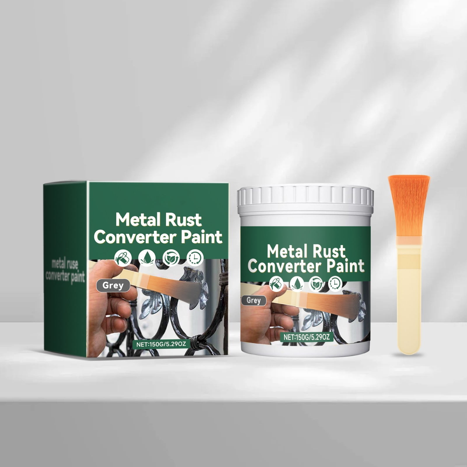 Metal Rust Conversion Paint - 150g Waterproof Rust Prevention Coating ...