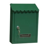 Mailbox Letterbox Wall Mounted Secure Locking Mail Storage Green ...