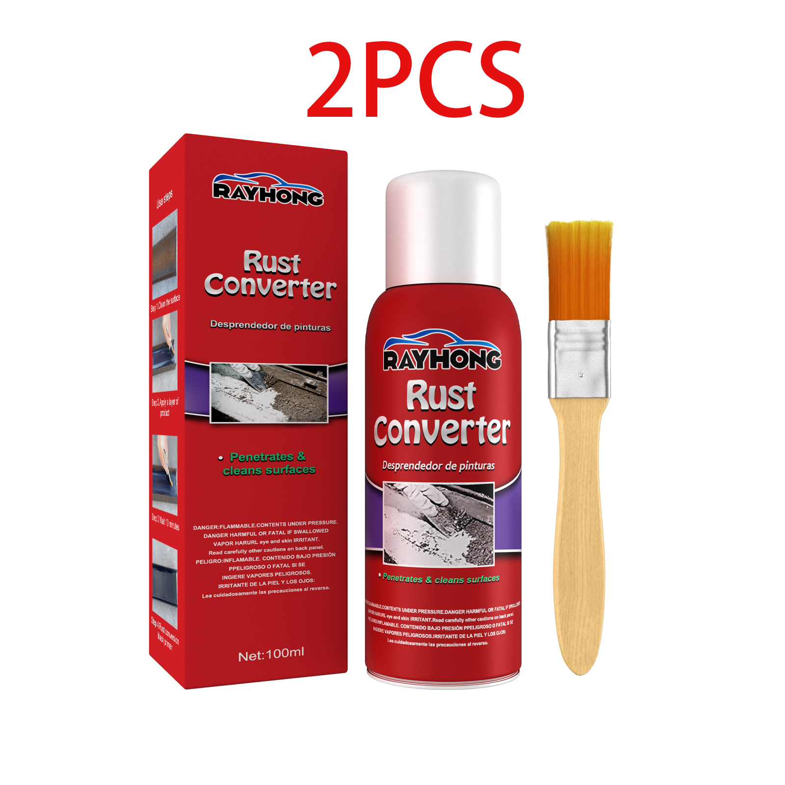 Metal Rust Treatment - Stops Rust Spread, Remove Rust,Creates Black ...