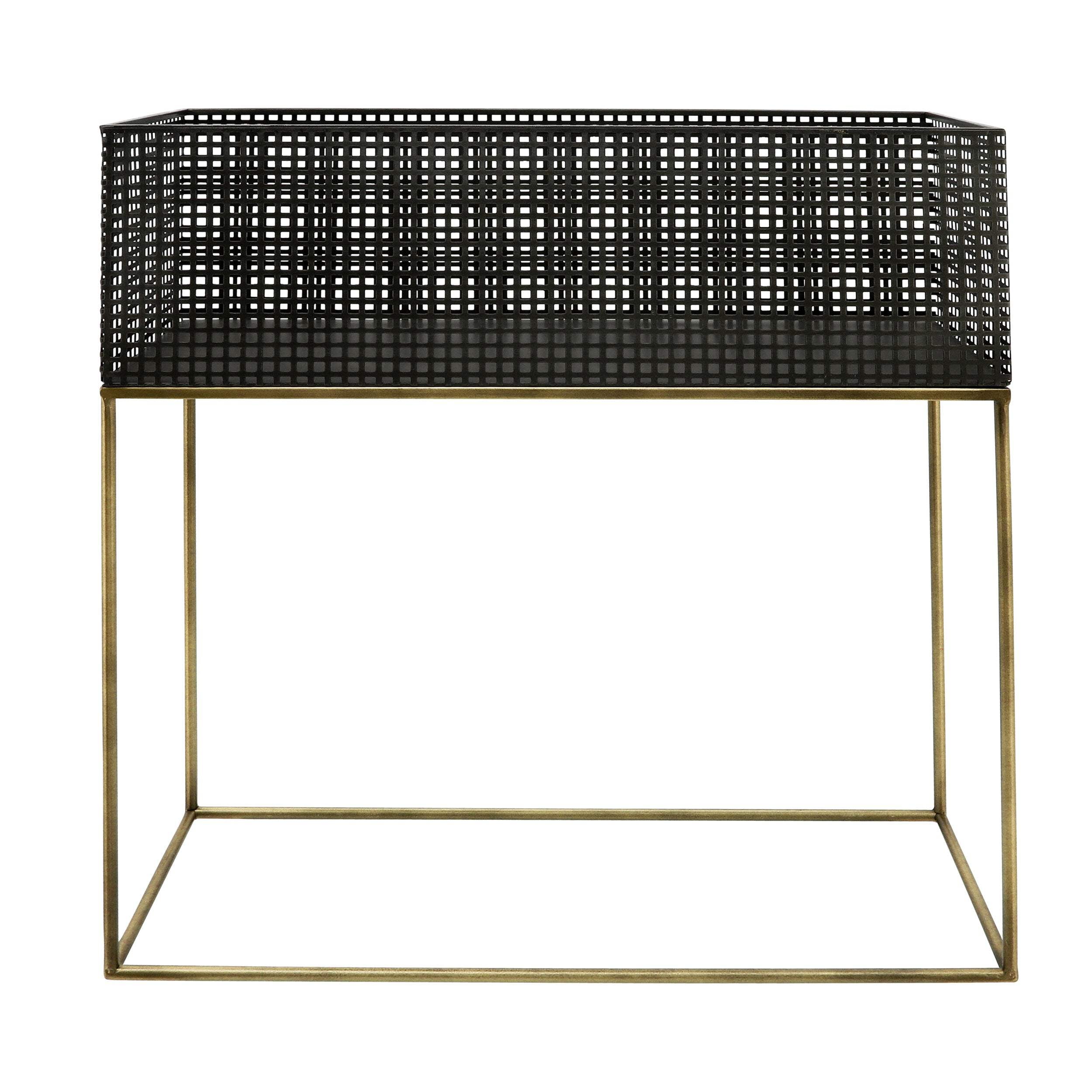 Metal, S 2 20 24" Square Planters, Black Gold Black Metal - Walmart.com