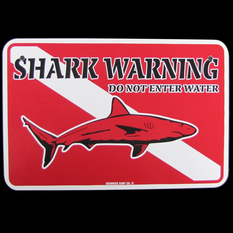Metal SCUBA Diving Dive Flag Sign Shark Warning DO NOT ENTER Home Bar ...