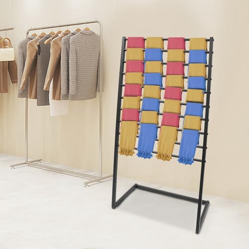 Metal Scarf Display Stand, 10 Tier Scarf Holder Organizer Belt Shawl ...