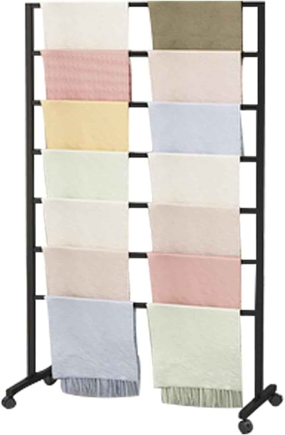 Metal Scarf Display Stand with 360 Swivel Caster Wheels, Movable ...