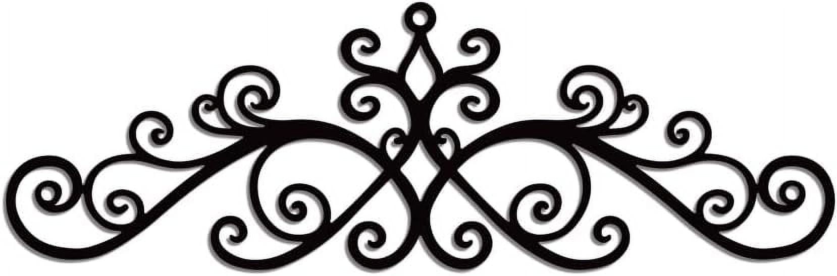Metal Scroll Wall Art Decor Iron Metal Flower Scroll Wall Art Decor for ...