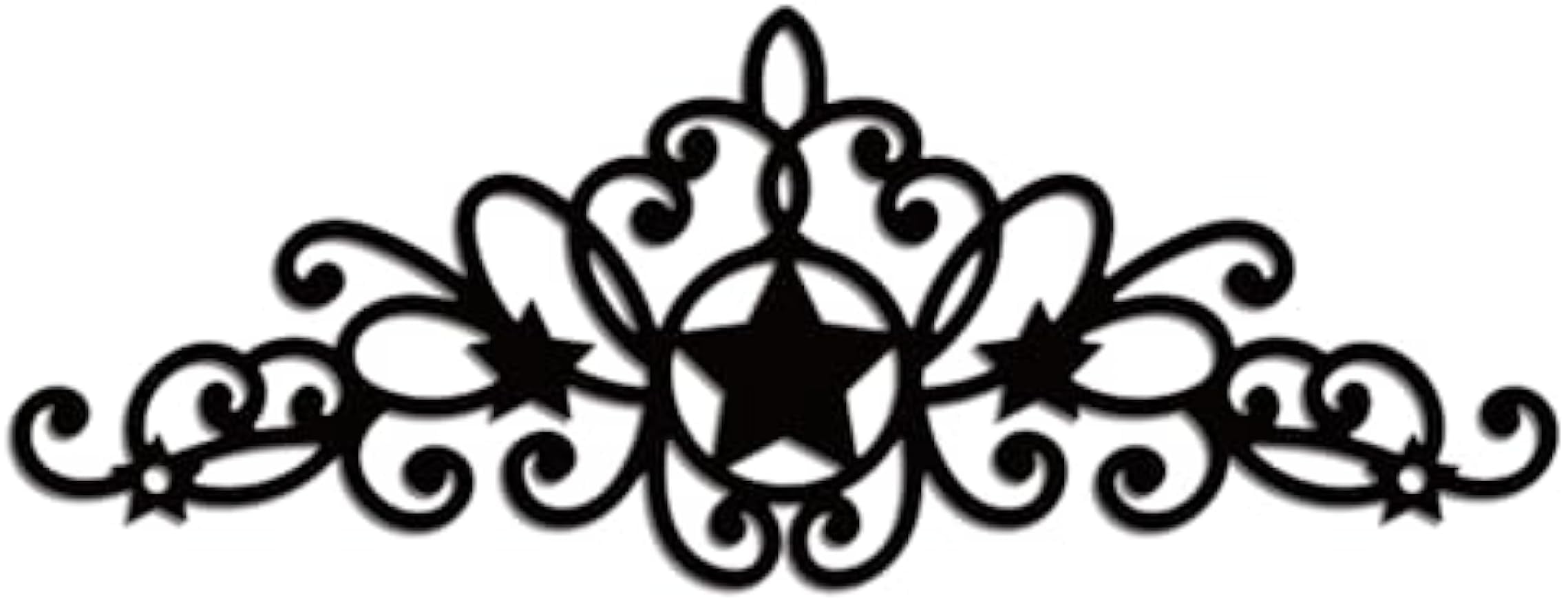 Metal Scroll Wall Art Decor Star Scroll Vine Over Art Wall Sculpture ...