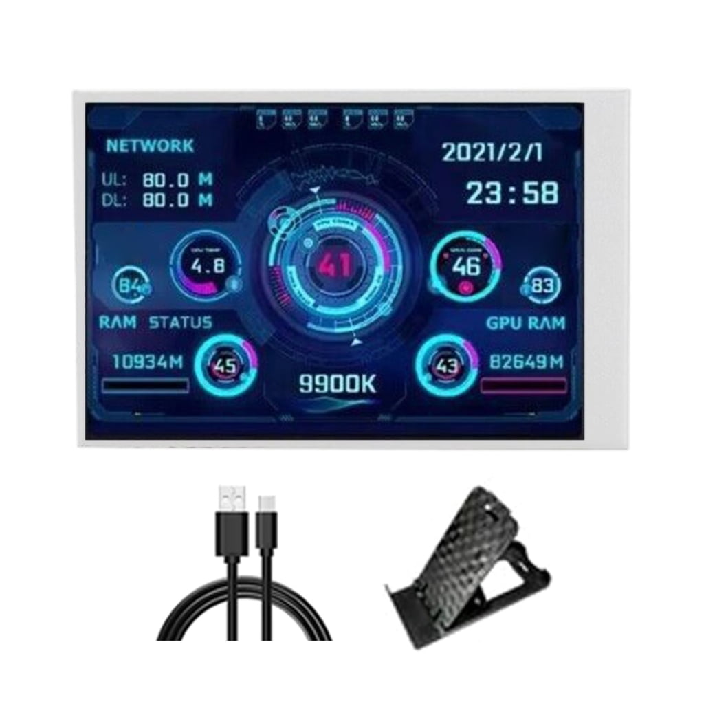 Metal Secondary Display 3.5Inch Panel USB C Instantly Setups Dynamic ...