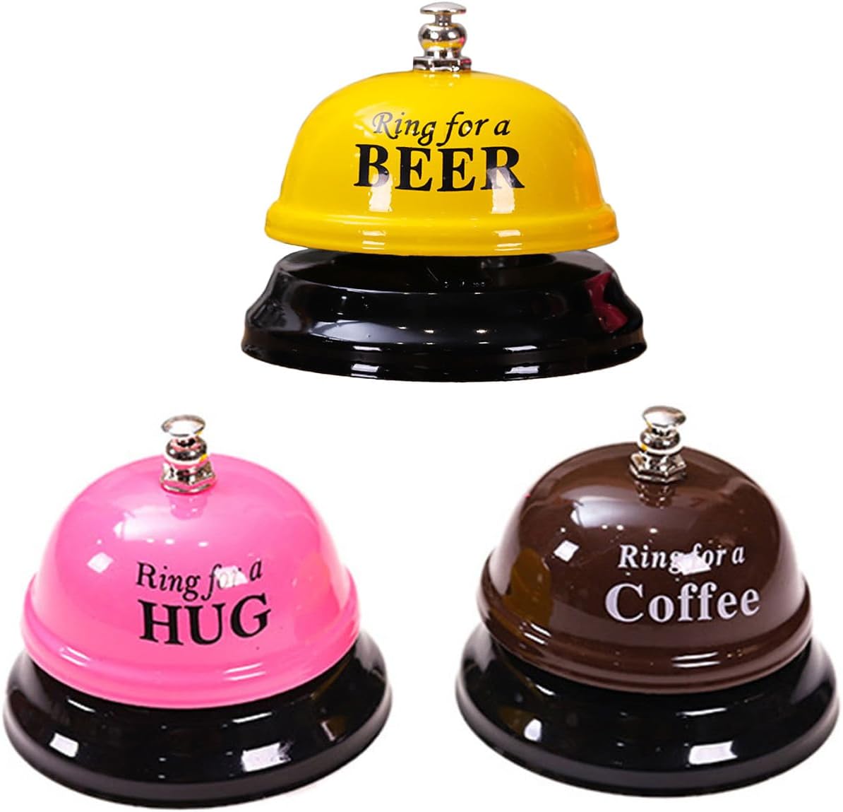 "Metal Service Bells" 3 Pieces "Hospital & Office Reception" "Desk Call ...