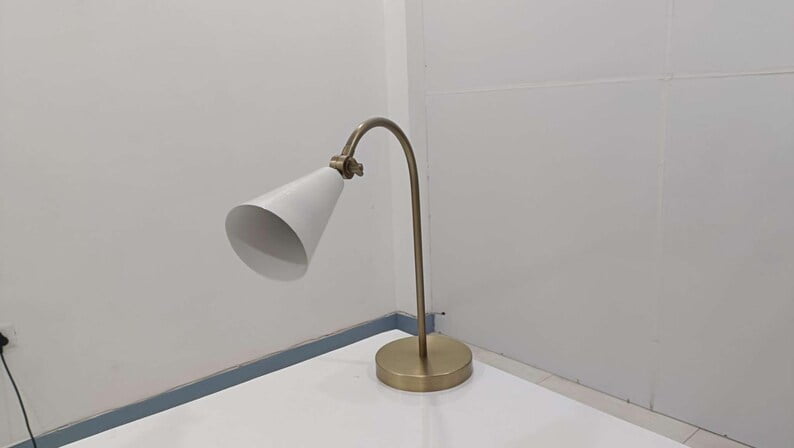 Metal Shade 1951s Modern Italian Mid Century Stilnovo Style Desk or ...