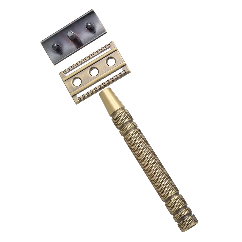 Metal Shaving Kit Double Edge Safety With Stand Manual Beard / Mustache ...