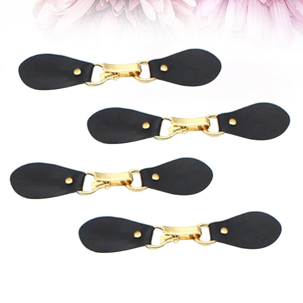 Metal Shawl Clips Cardigan Buckle 4pcs Cloak Clasp Fasteners Black Sew ...