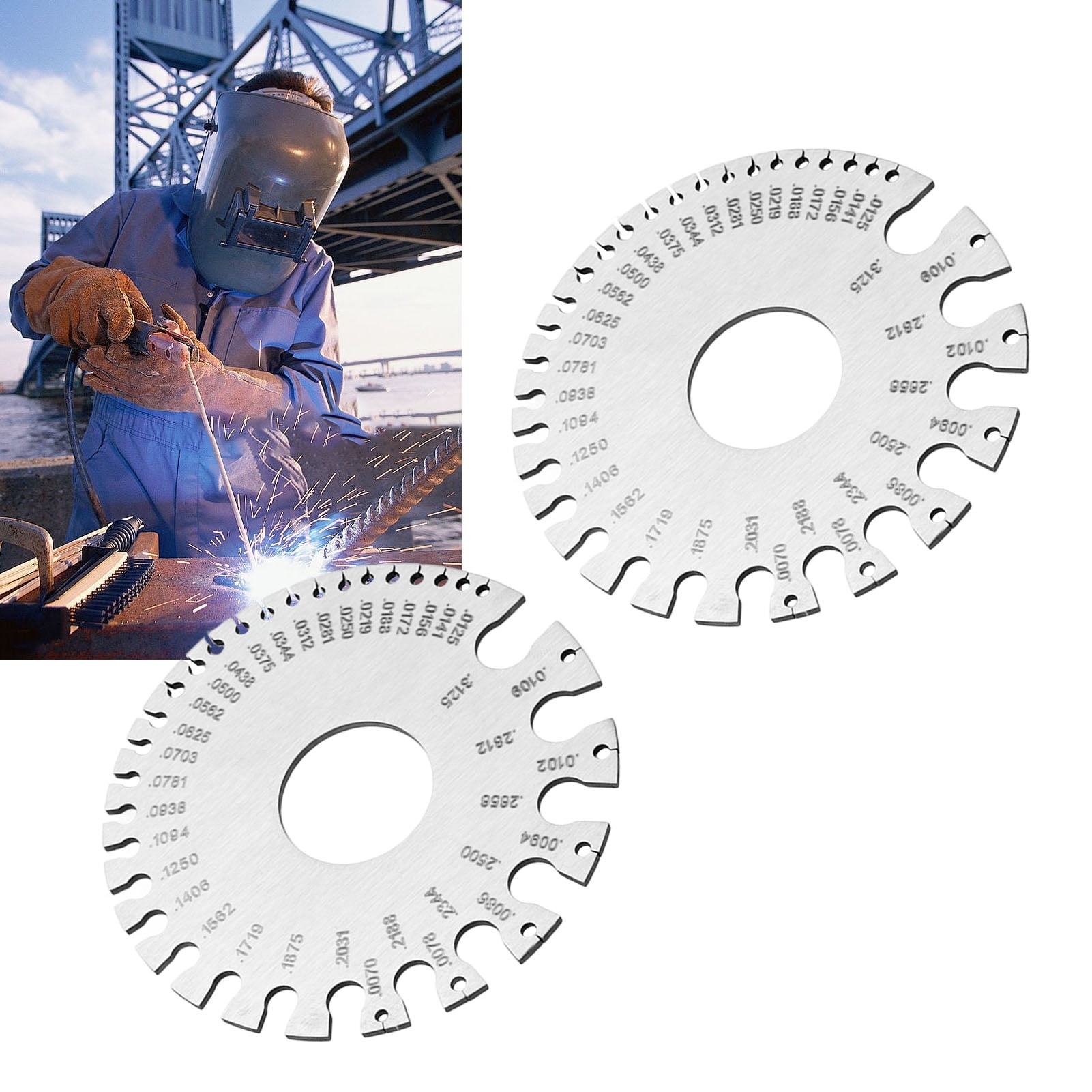 Metal Sheet Gauge Set, 2pcs Accurate Wire Size Tool For Welding, Sheet ...