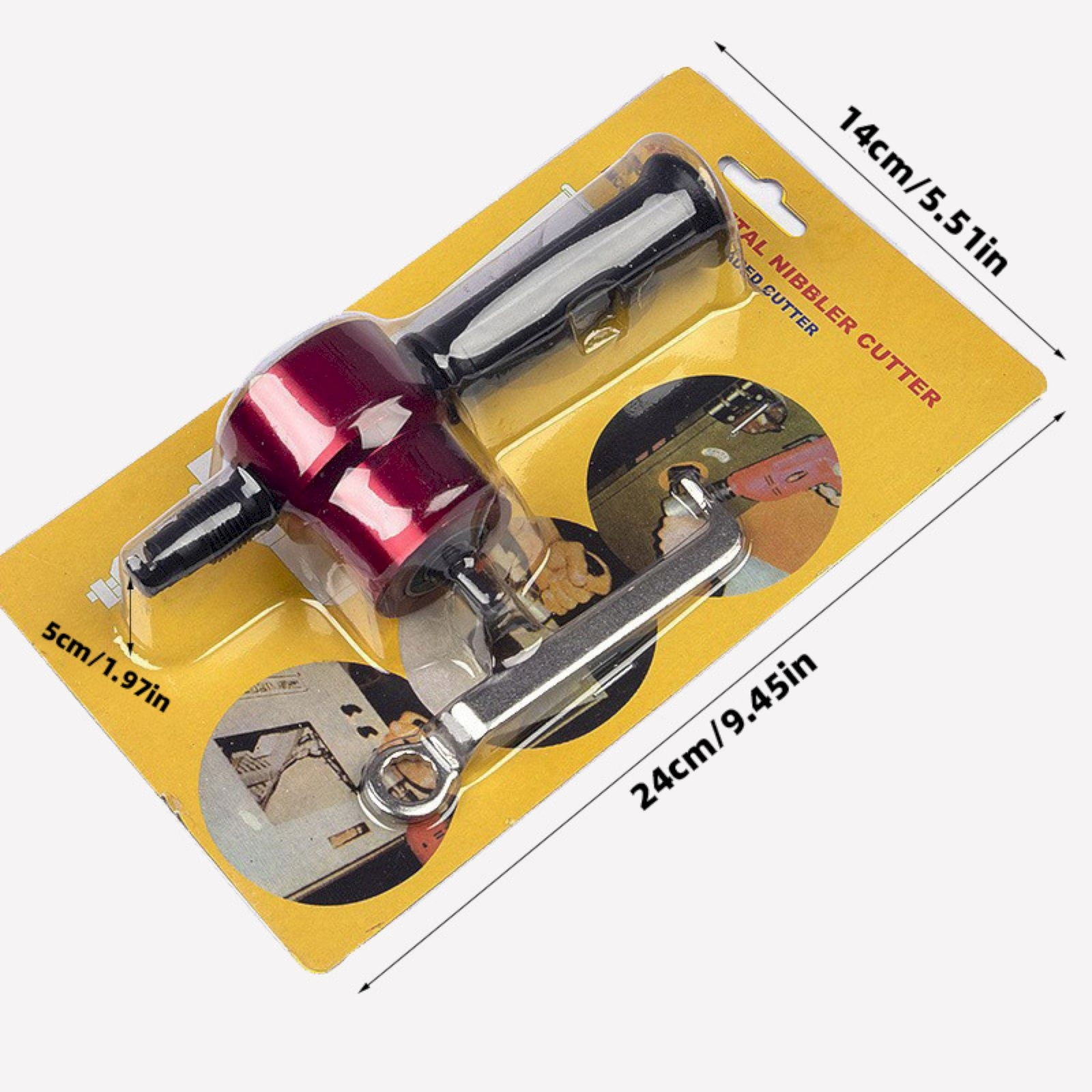 Metal Sheet Nibbler Cutter Double Head Metal Sheet Cutter Hole Drill ...