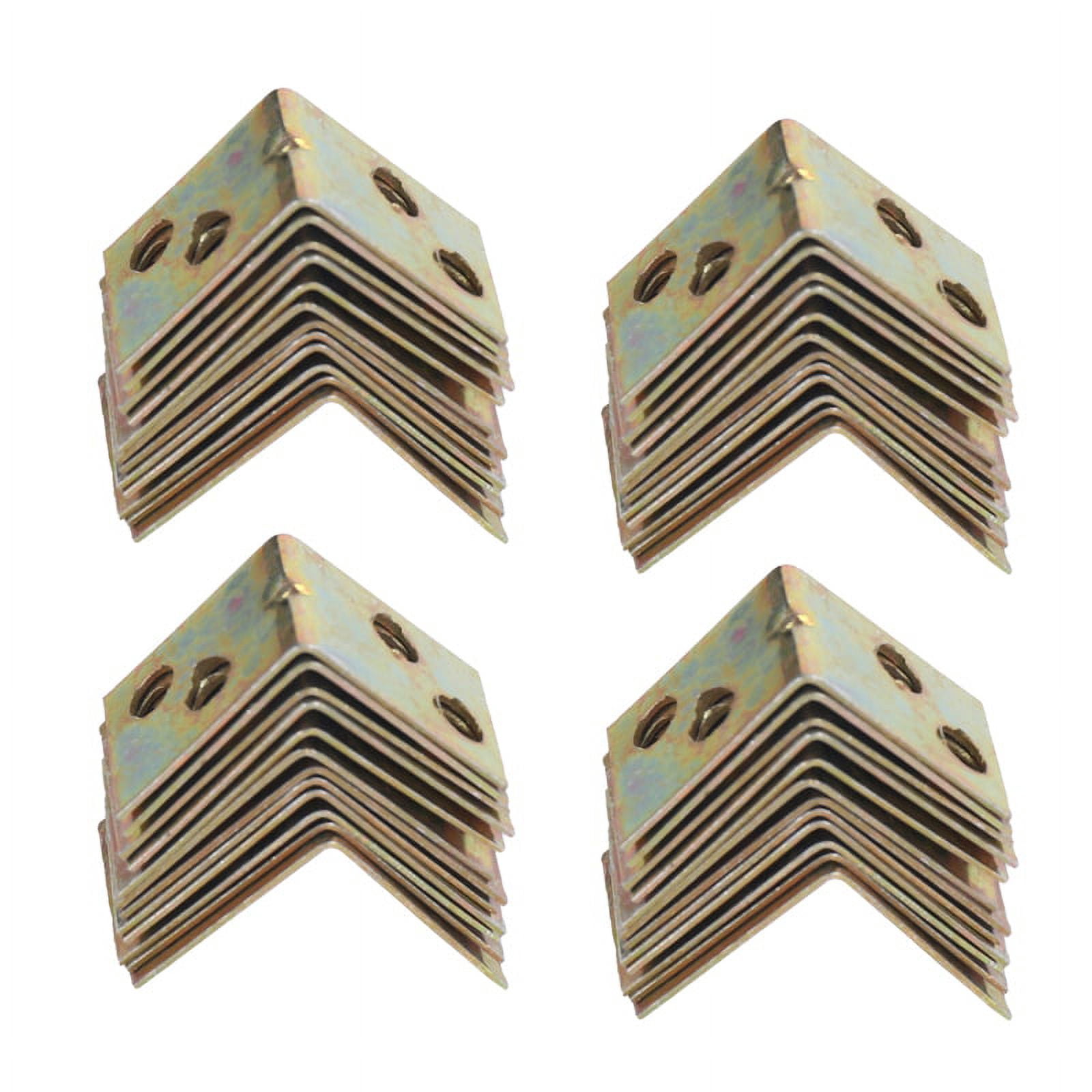 Metal Shelf Support 90 Degree 48Pcs Brass Tone - Walmart.com
