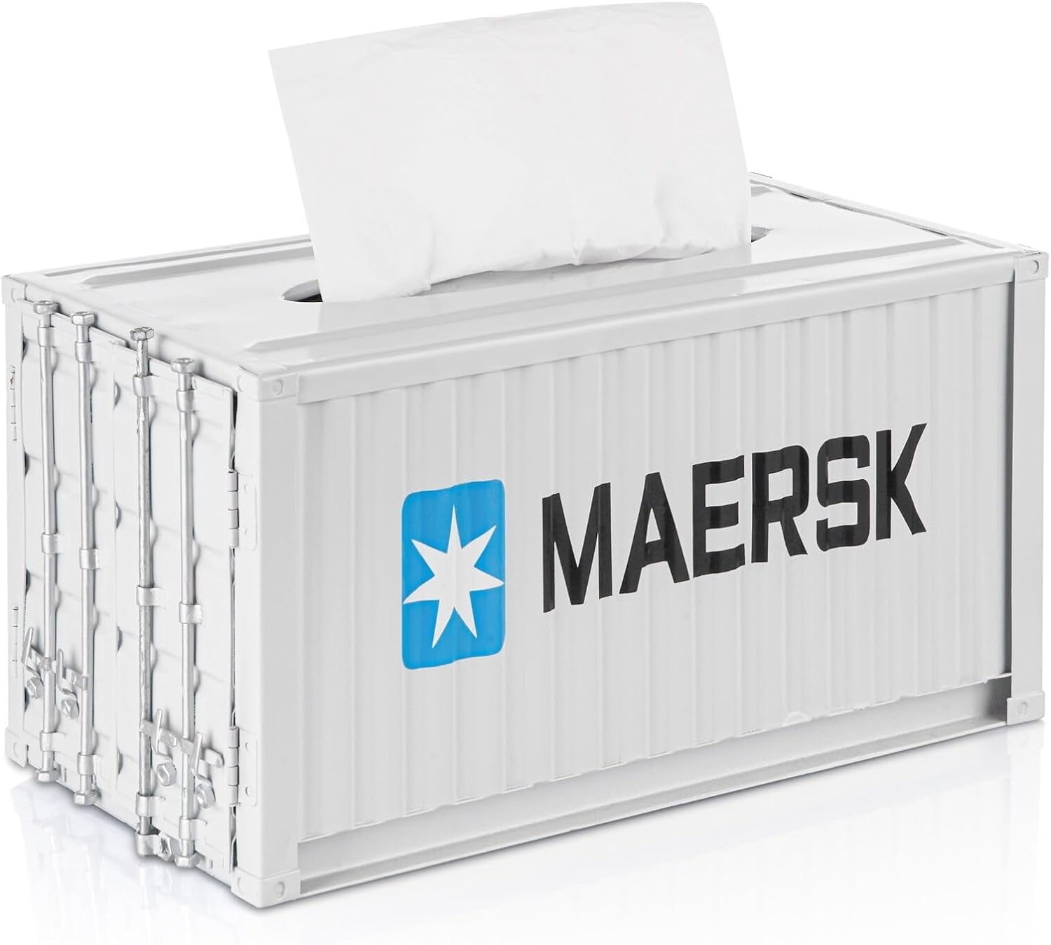 Metal Shipping Container Tissue Box Cover White - Walmart.com