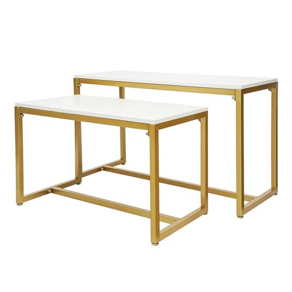 Metal Shoe Handbag Display Stand,2 Tier Retail Display Table,Gold Nesting Tables,Display Riser ...