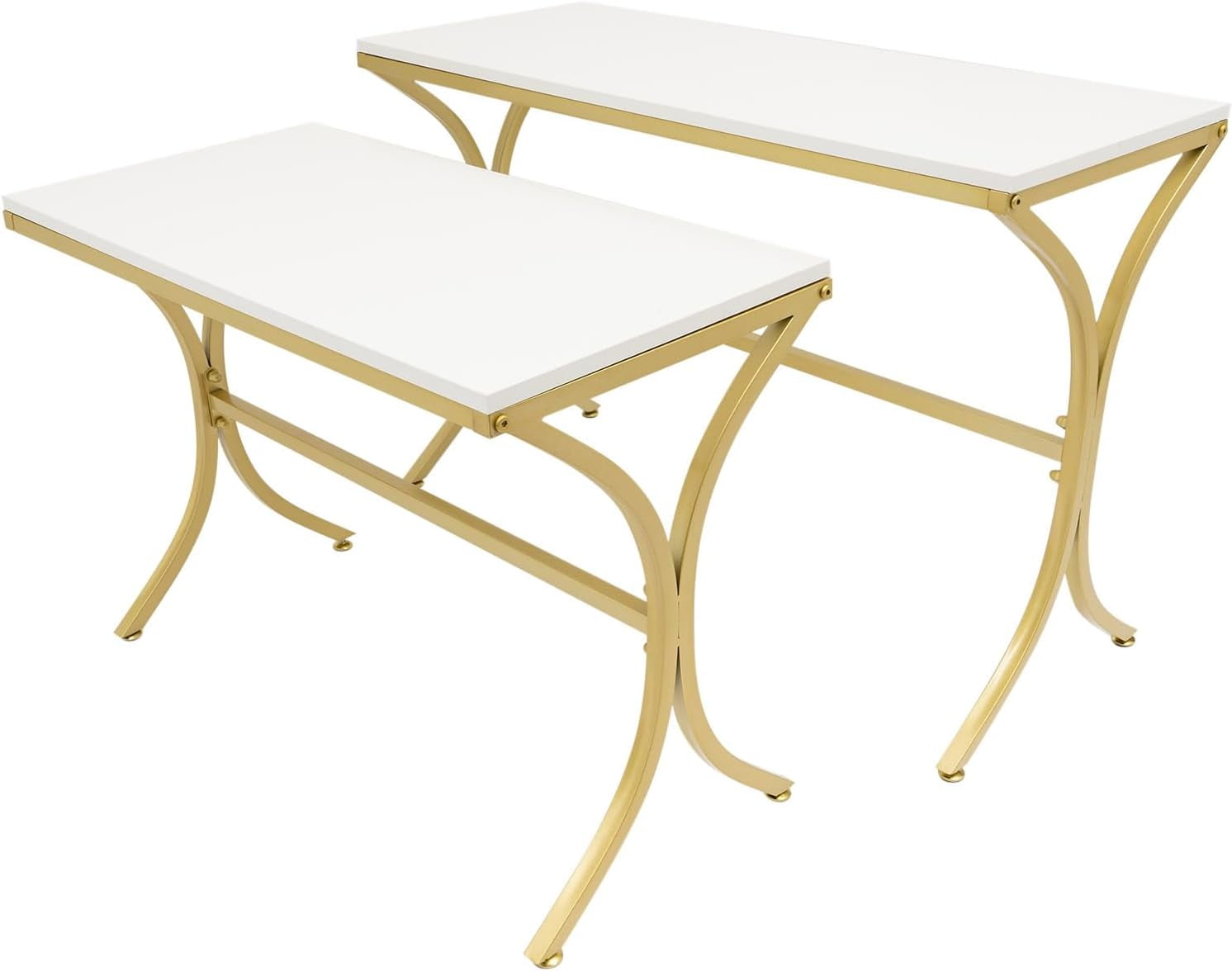 Metal Shoe Handbag Display Stand, Nesting Tables 2 Piece Set, Display ...