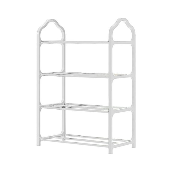 Metal Shoe Rack Organizer, White or Pink, Sturdy Steel Frame for ...
