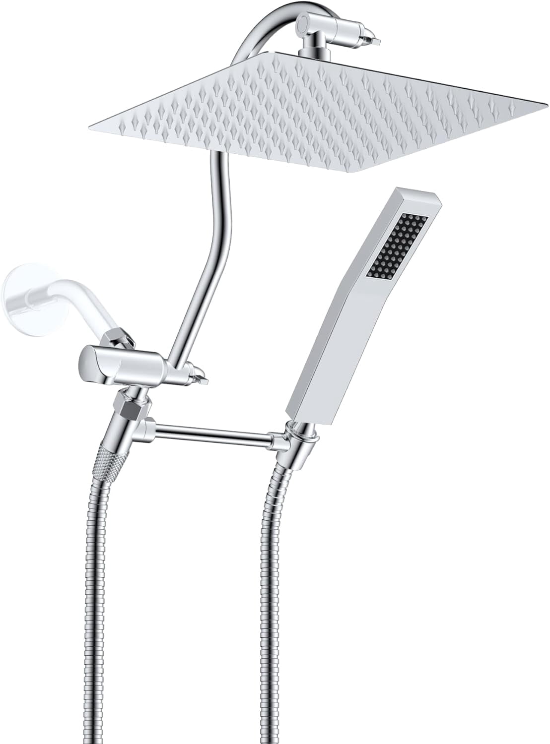 All Metal Shower Head, 10'' High Pressure Rainfall Shower Head ...