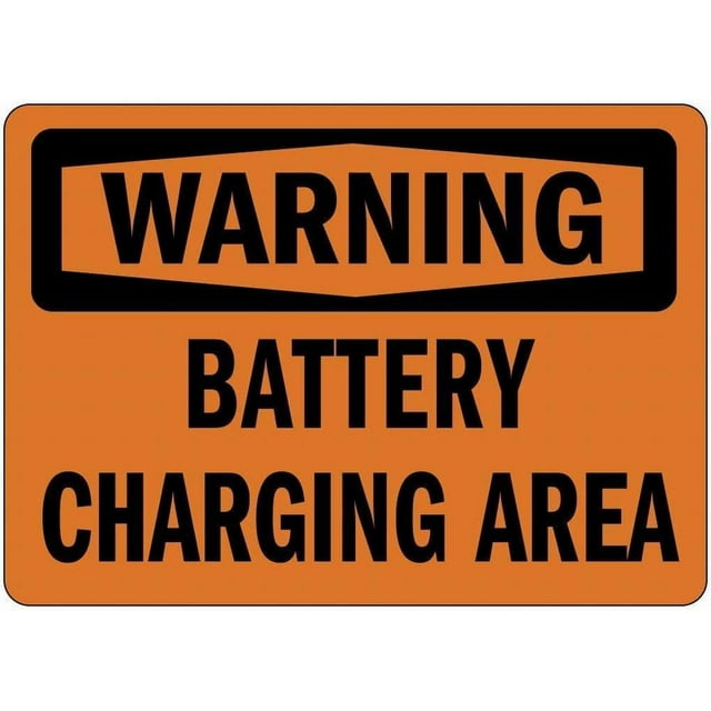 Metal Sign 8X12 Inches New Warning Safety Sign Warning Battery Charging ...