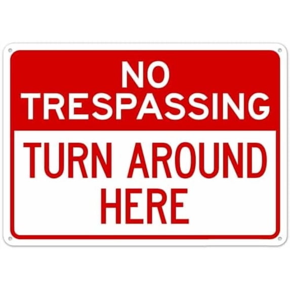 Metal Sign 8x12 Inch（20X30）Private Property Residents and Invited ...