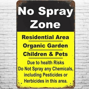 No Spray Signs