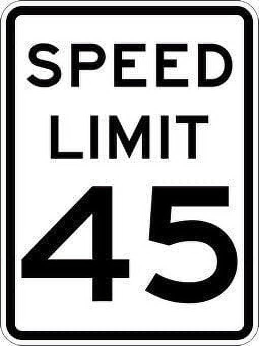Metal Sign 8x12 inches Tin Sign 45-MPH Speed Limit Sign - Walmart.com