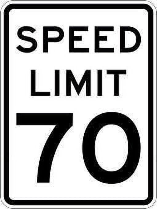 Metal Sign 8x12 inches Tin Sign 70-MPH Speed Limit Sign - Walmart.com