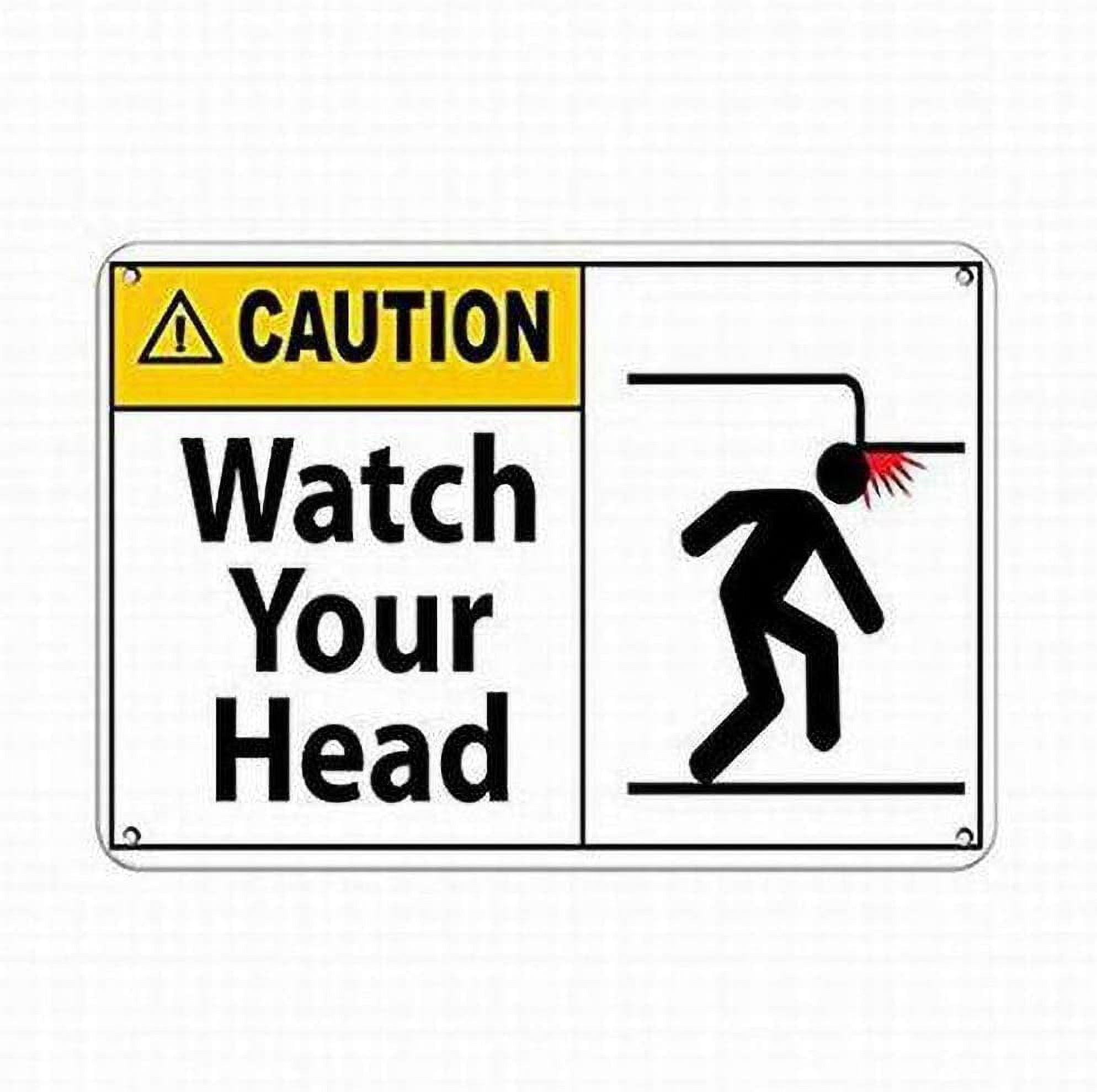 Metal Sign 8x12 inches Tin Sign Caution Watch Your Head Sign - Walmart.com